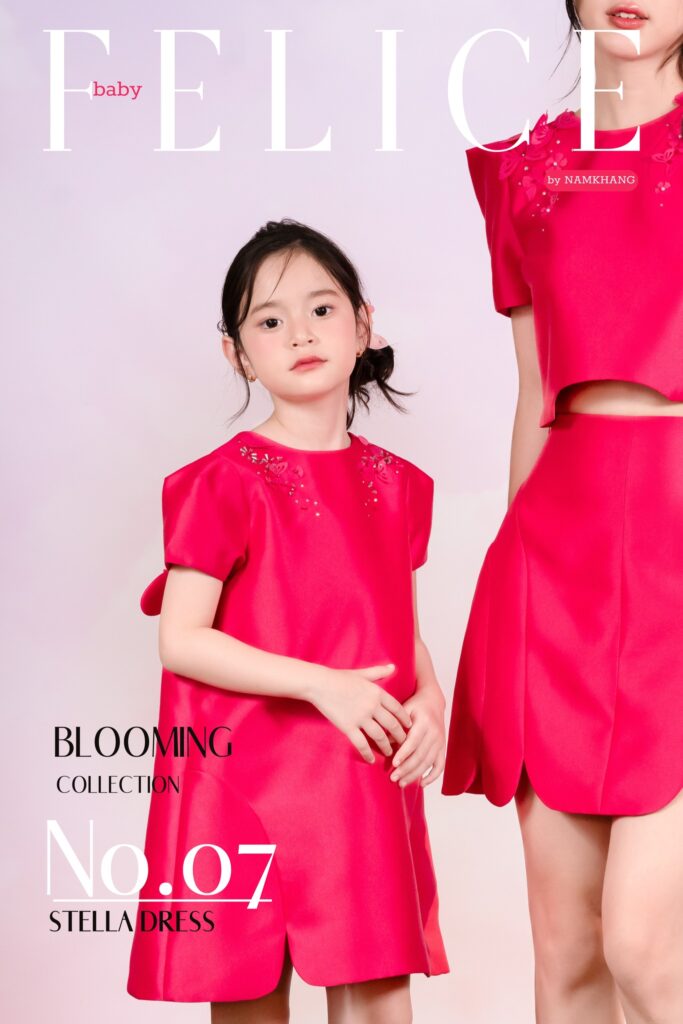 Đầm Stella Dress hồng sen - Baby Felice